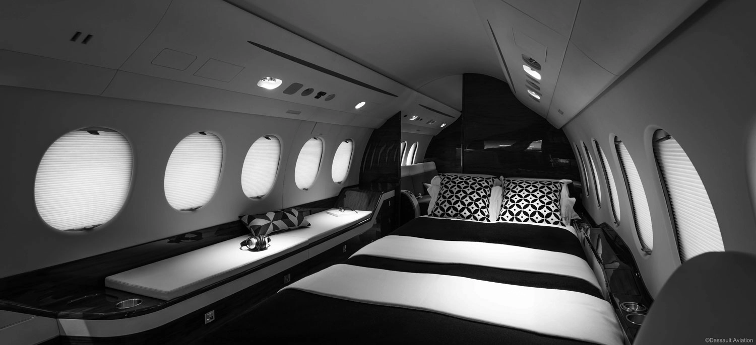 Jet privé Falcon 7x - location de jet privé longues distances avec Jetitnow